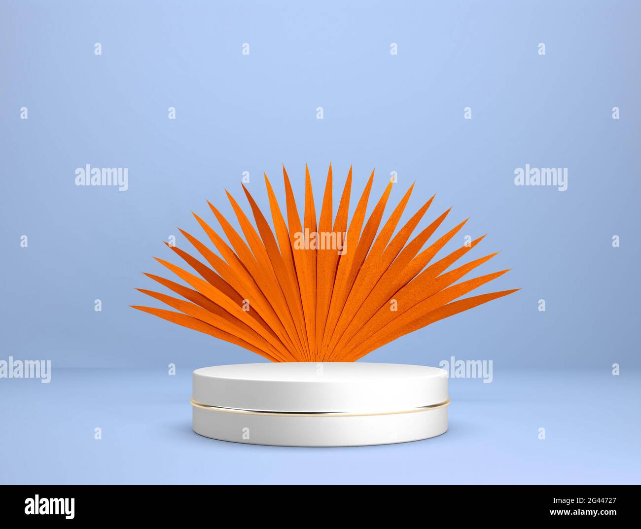 Abstract template as presentation stage with leaf in front of ...