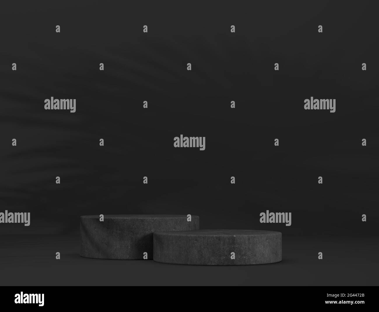 Abstract template as presentation stage with leaf shadow in front of ...