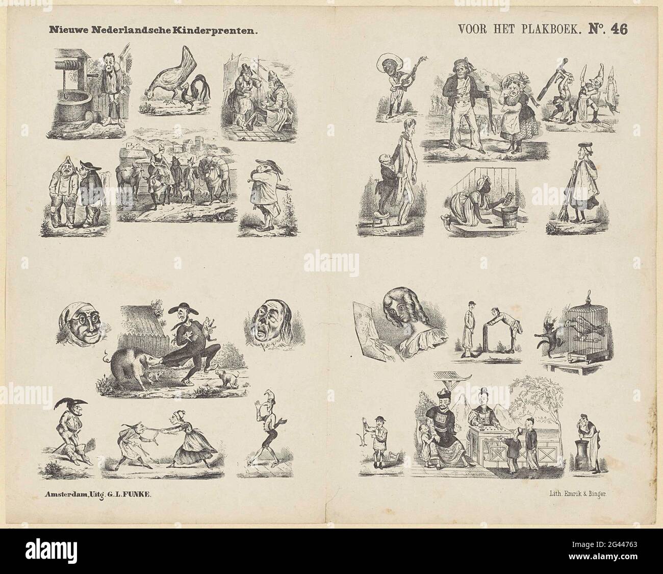 For the scrapbook; New Dutch childrens prints. Sheet with 24 ...