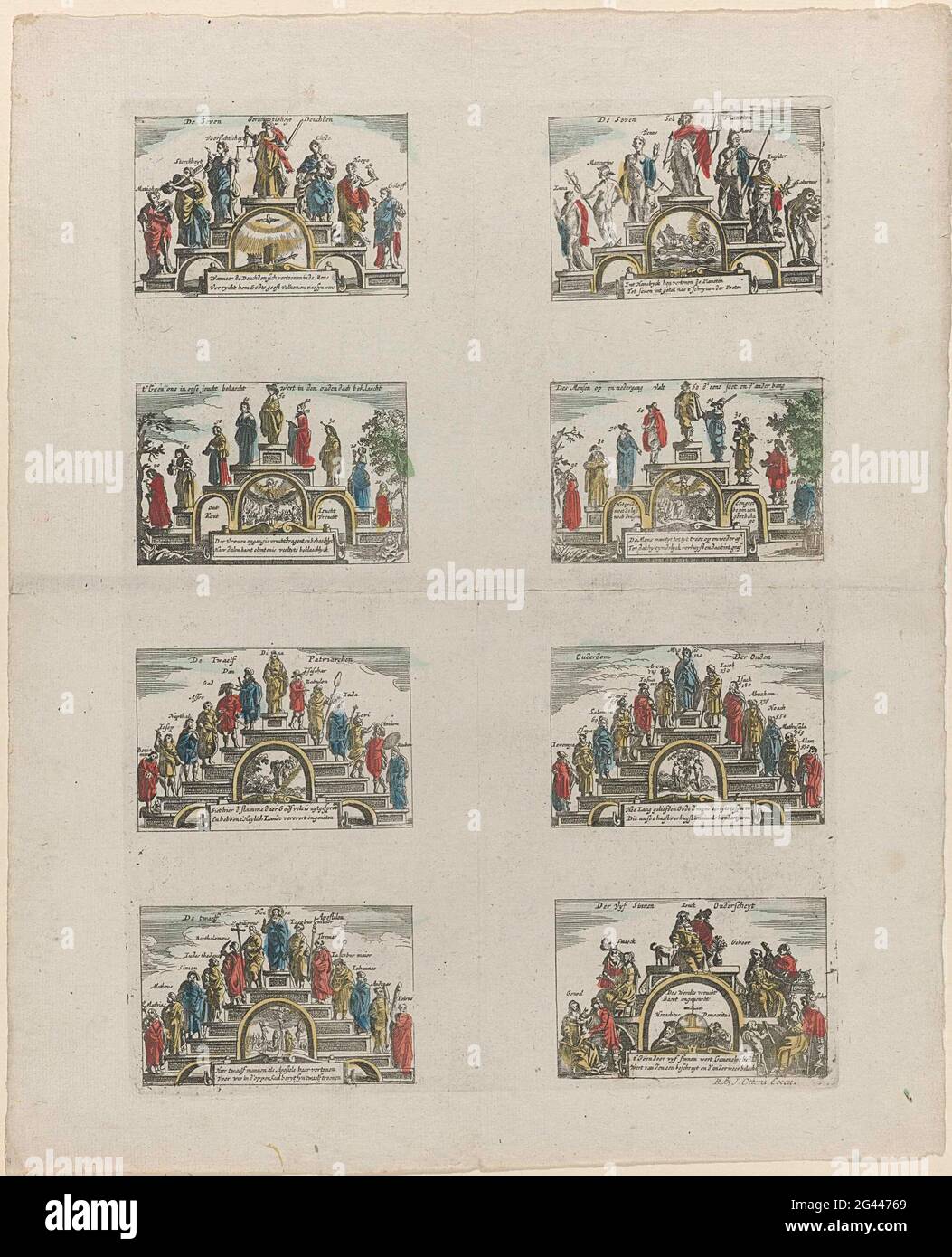 Kick. Leaf with 8 performances of different stairs, such as a staircase ...