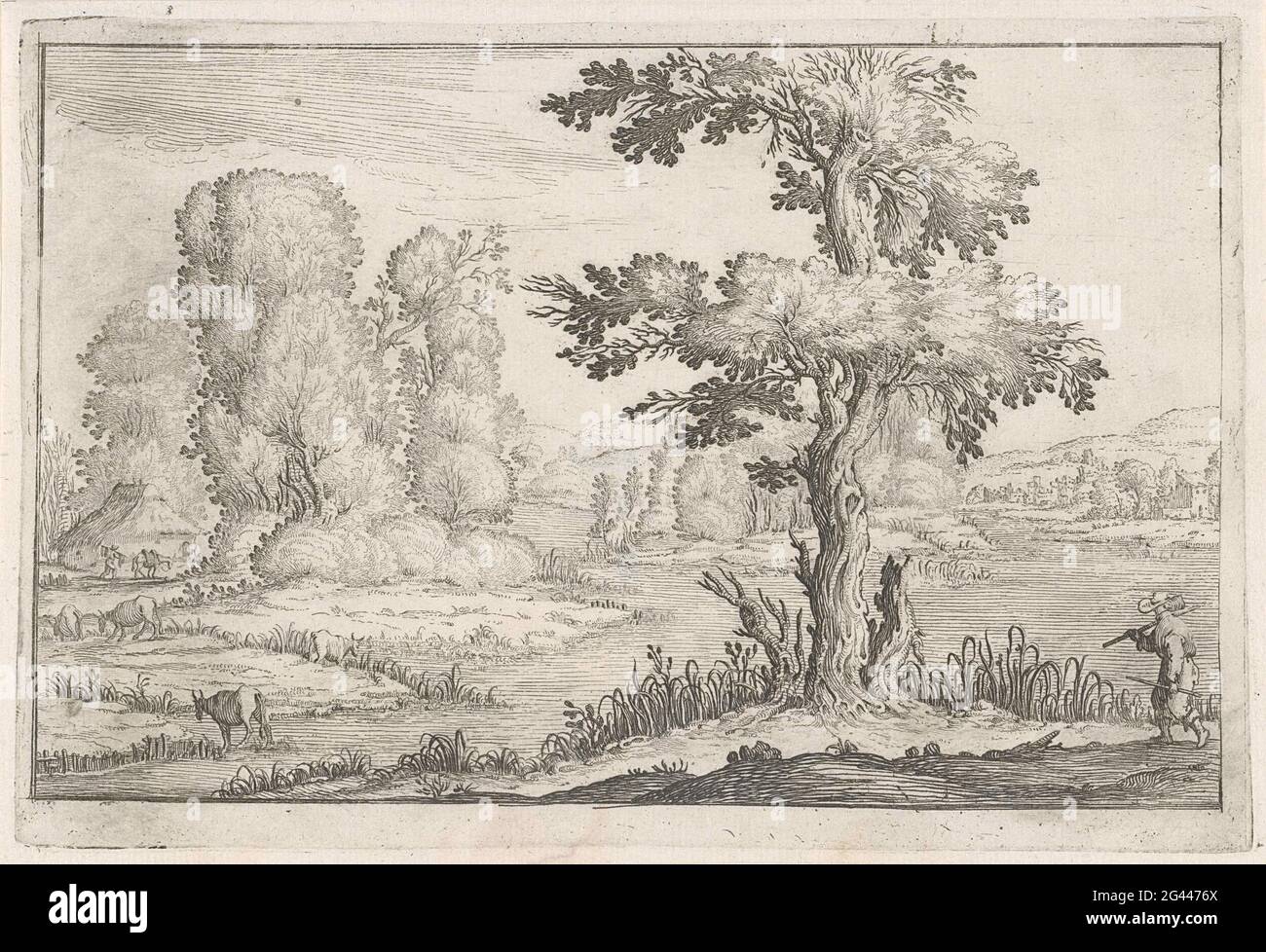 Landscape with oxen; Landscapes dedicated to the Grand Duke. Landscape ...