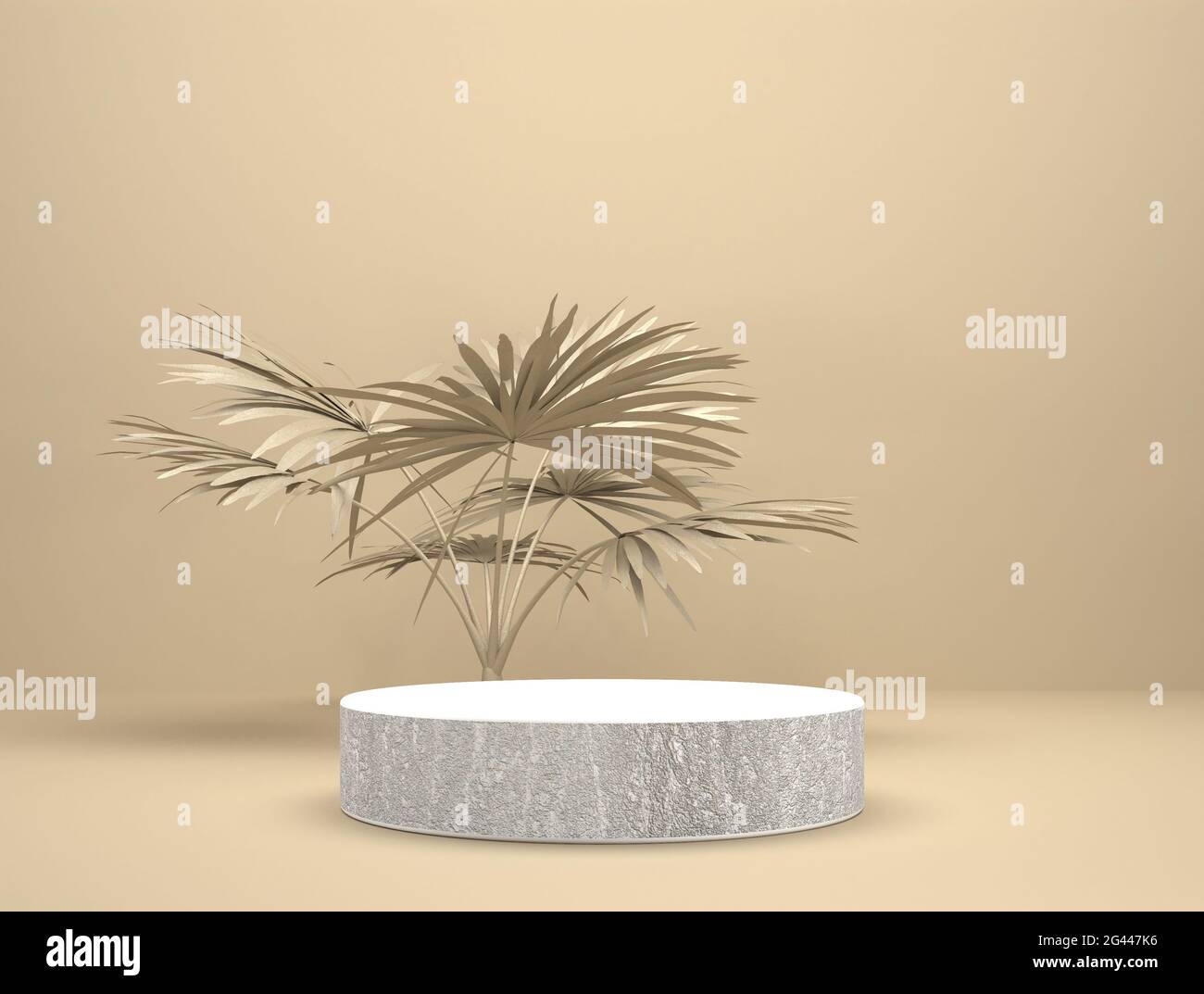 Abstract template as presentation stage with leaf in front of ...