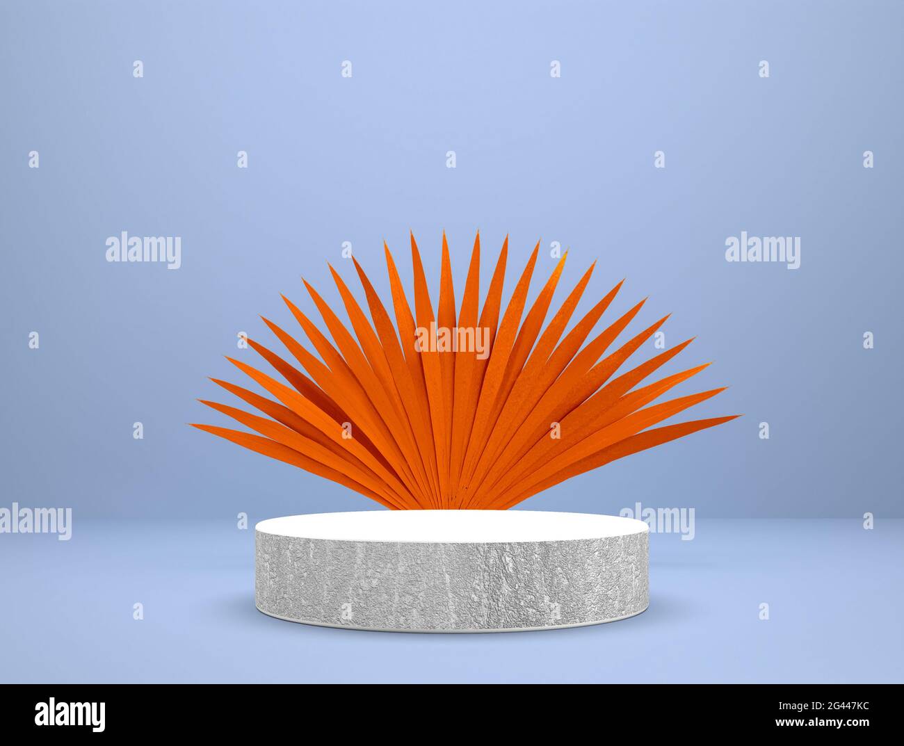 Abstract template as presentation stage with leaf in front of ...