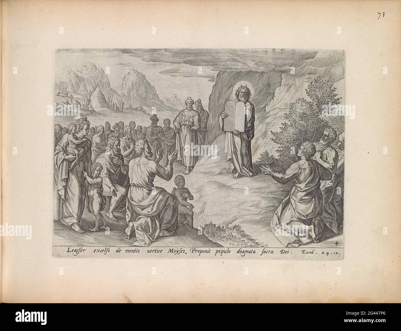 Moses with the tables of the law; History of Moses after the Exodus ...