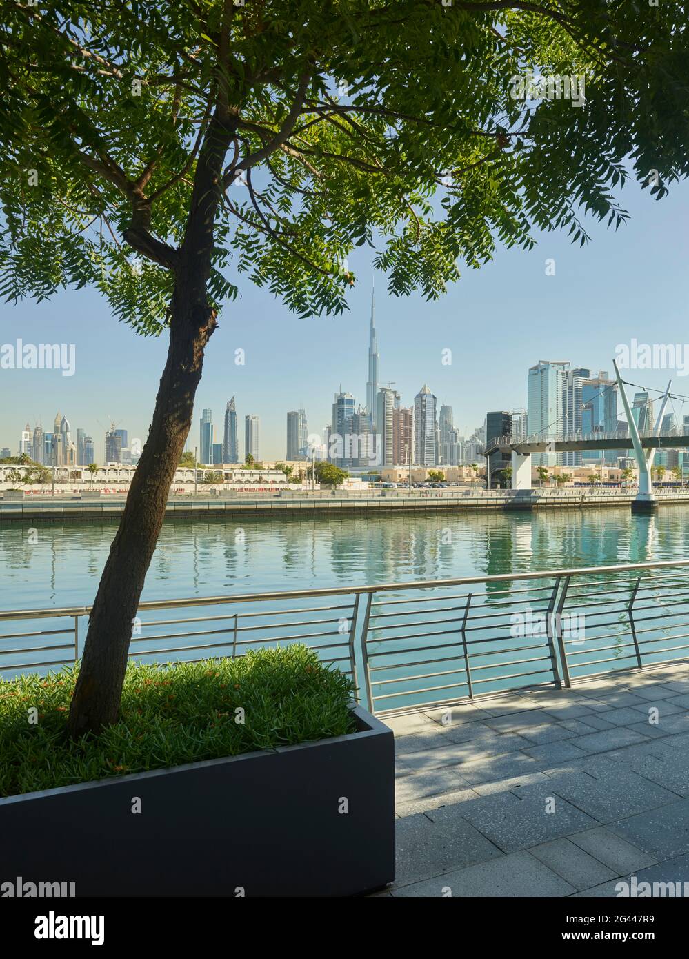 Promenade on Dubai Creek, Burj Khalifa, Dubai, United Arab Emirates ...