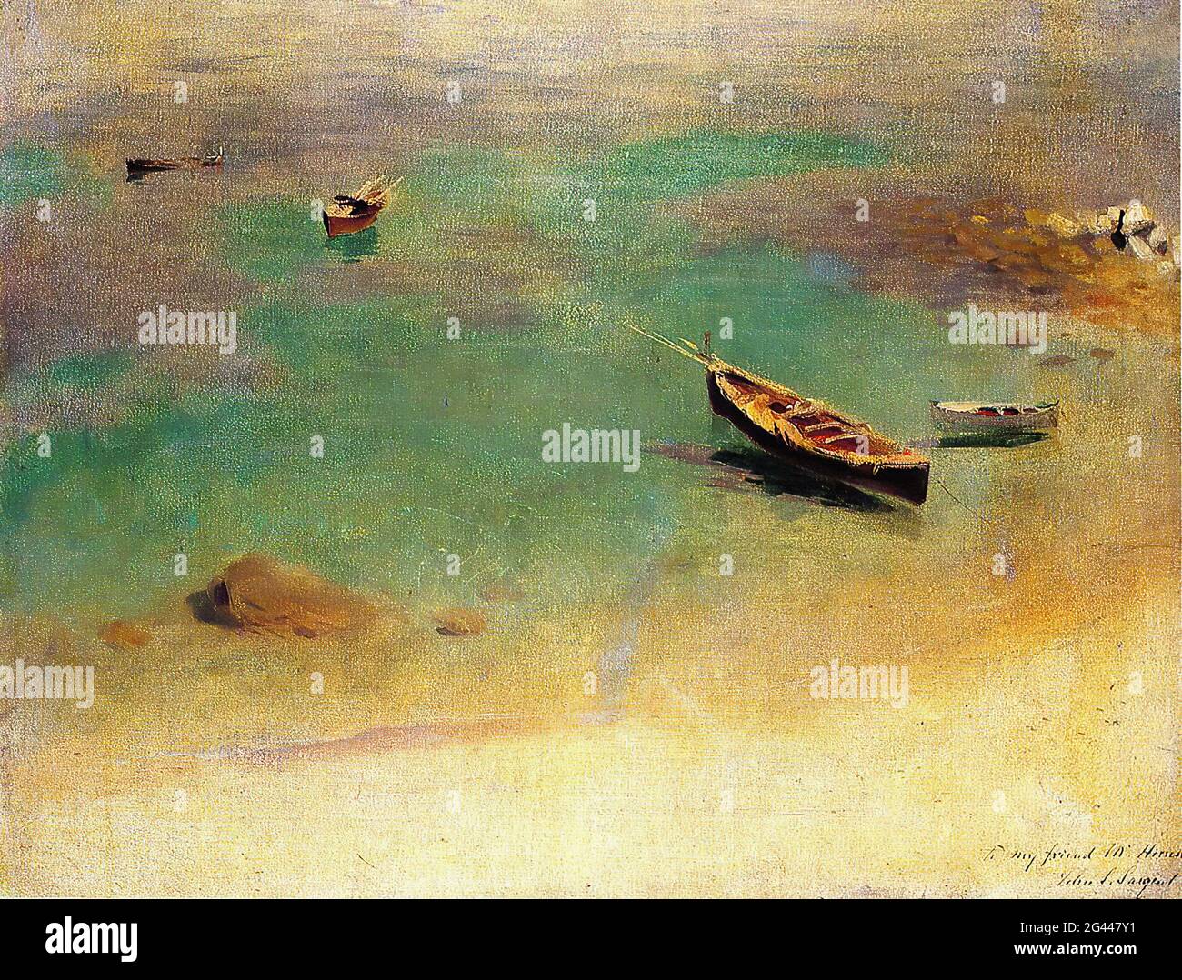 John Singer Sargent - Boat Waters off Capri C 1878 Stock Photo - Alamy