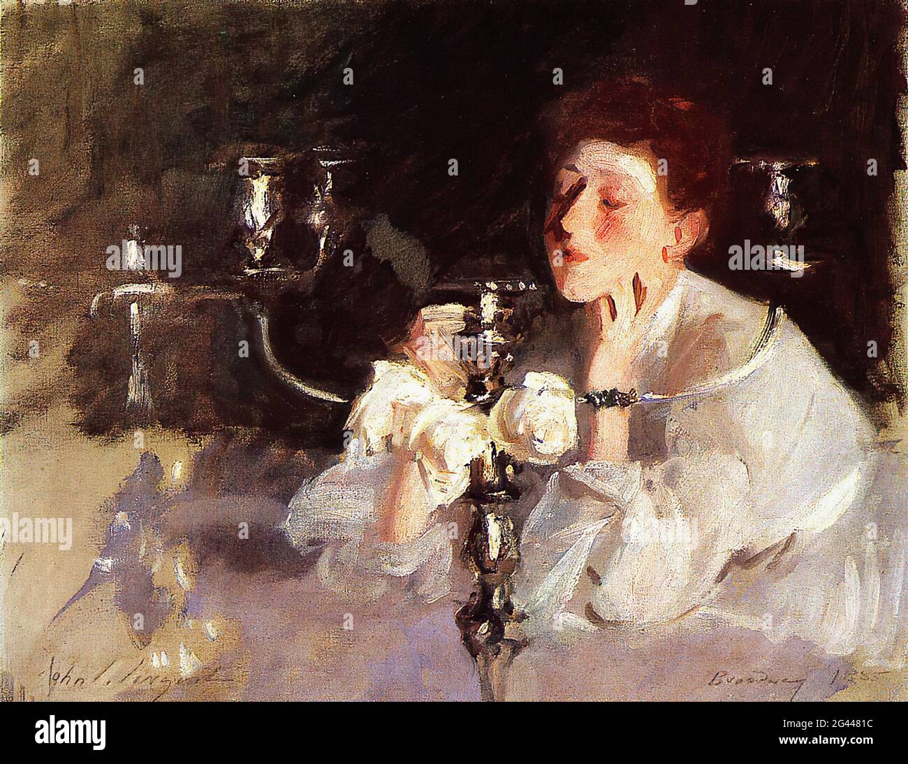 John Singer Sargent - Candelabrum Also Known as Lady with Cancelabr ...