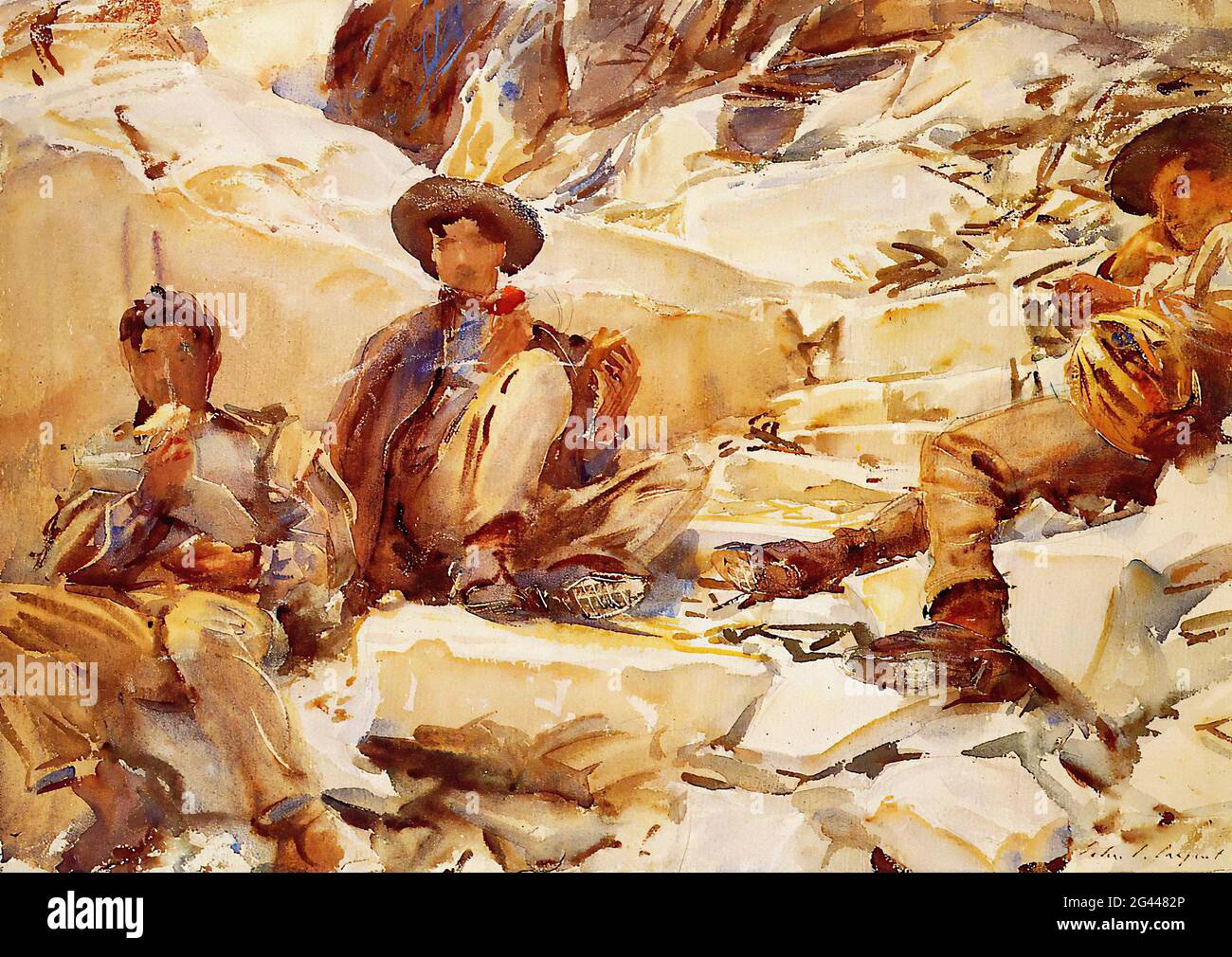John Singer Sargent - Carrara Workmen 1911 Stock Photo - Alamy