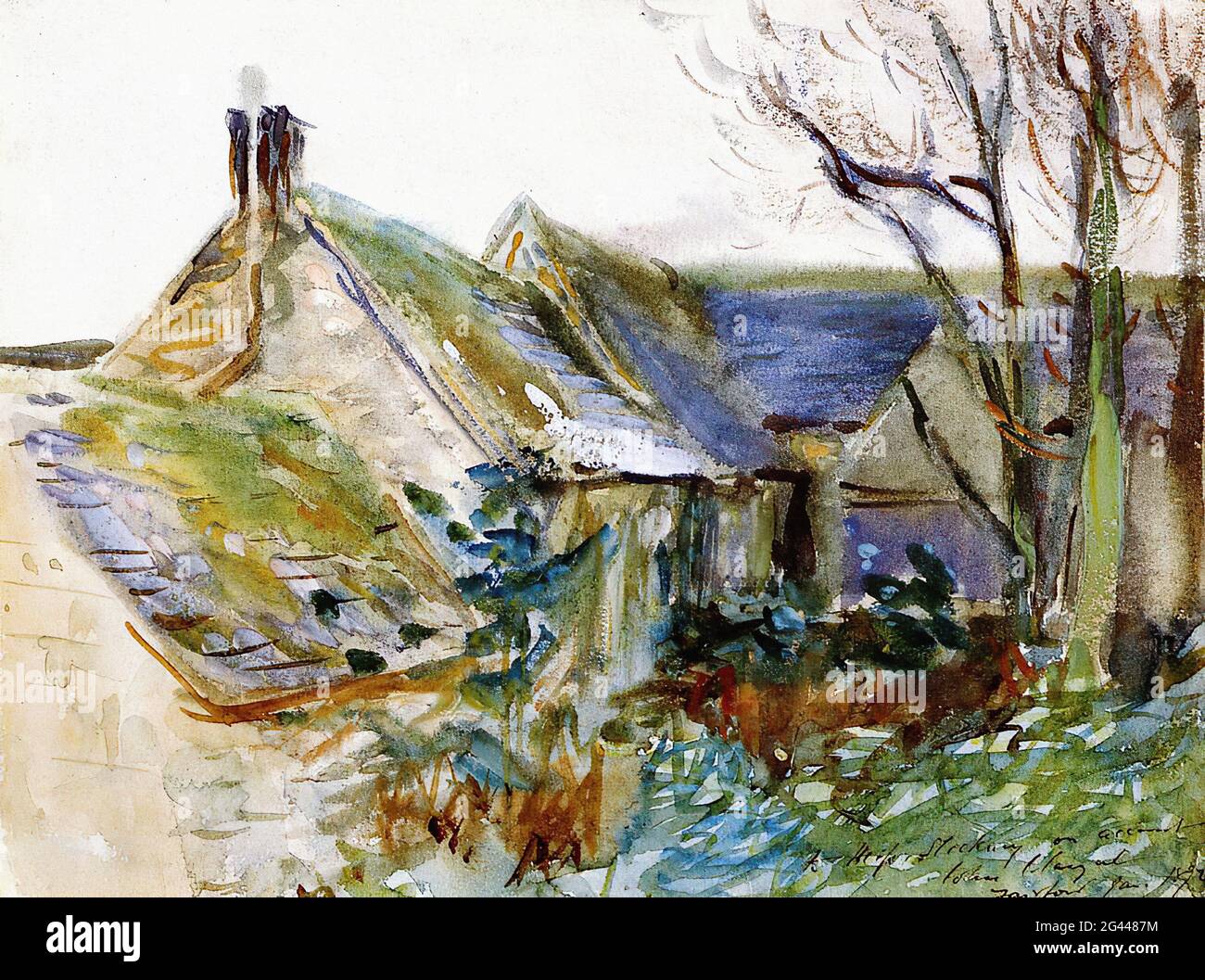 John Singer Sargent - Cottage Fairford Gloucestershire 1892 Stock Photo ...