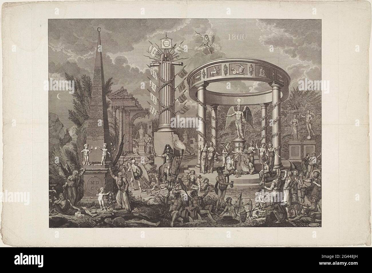 Allegory on the starting 19th century, 1800. Allegory on the starting ...