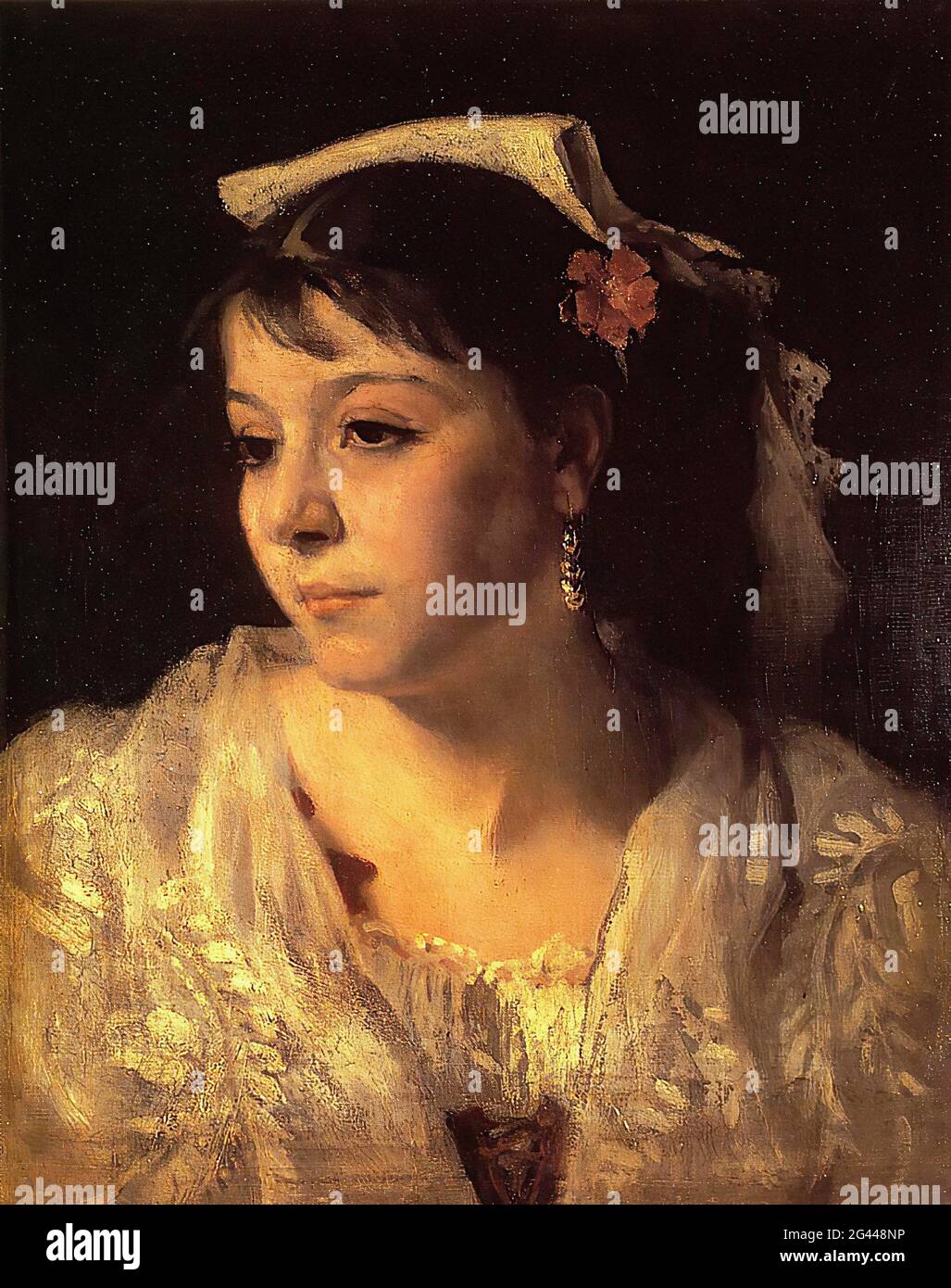 John Singer Sargent - Head Italian Woman 1878 Stock Photo - Alamy