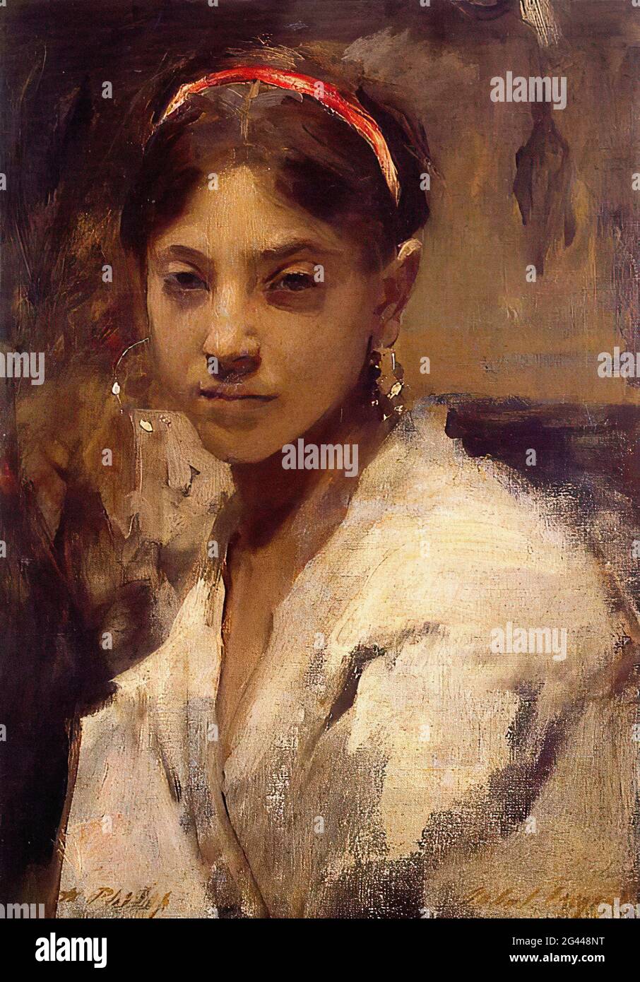 John Singer Sargent - Head Capri Girl 1878 Stock Photo - Alamy