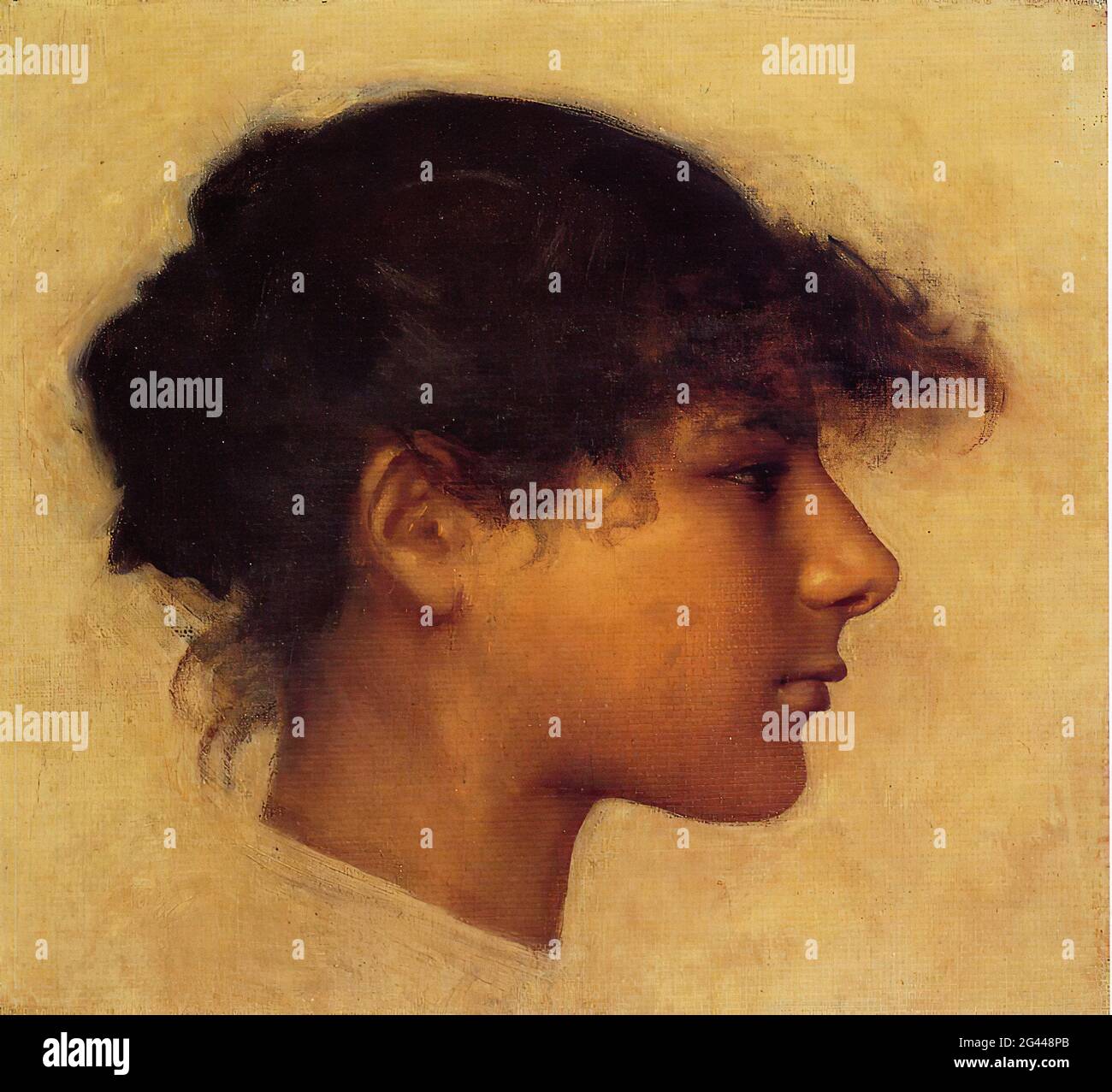 John Singer Sargent - Head an Capri Girl 1878 Stock Photo - Alamy