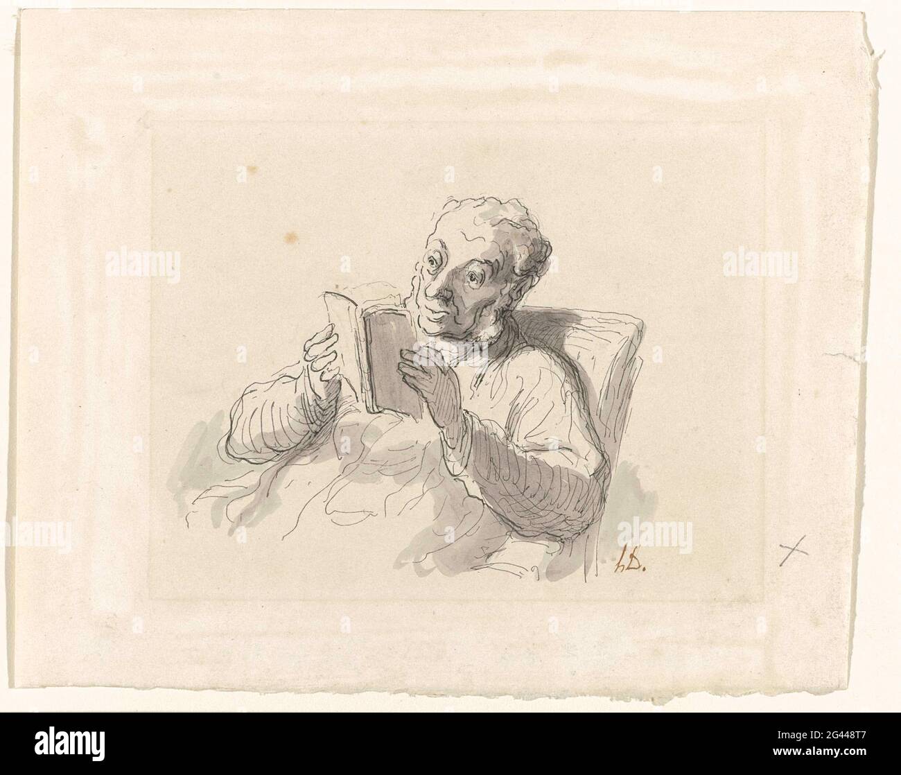 Reading man Stock Photo - Alamy