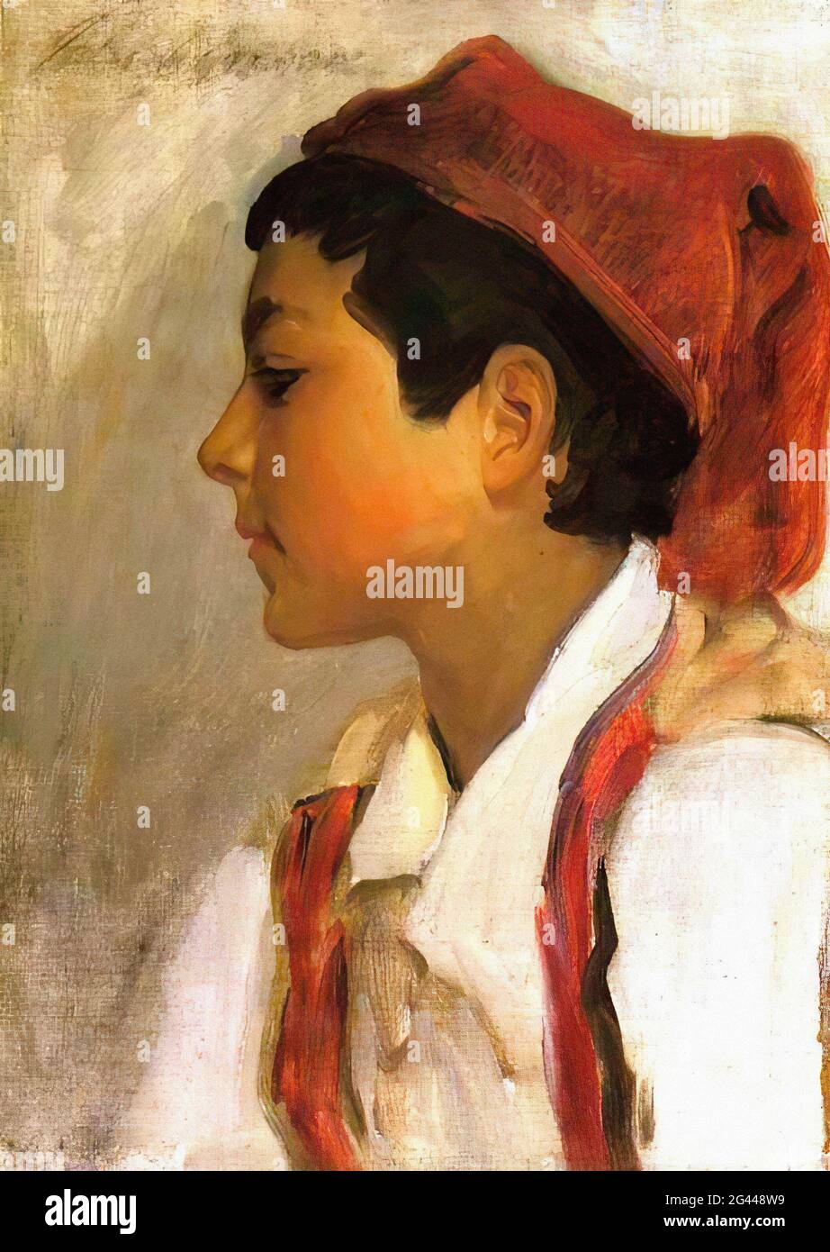 John Singer Sargent - Head Neapolitan Boy Profile 1879 Stock Photo - Alamy