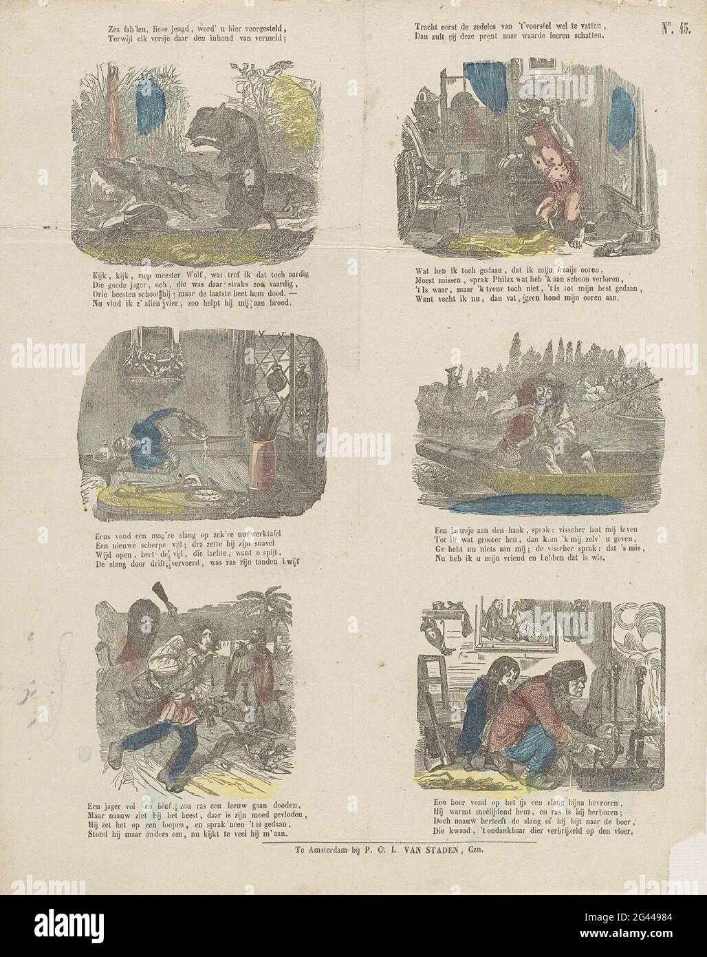 Six fab'l, dear youth, will be presented here, / while every verse ...