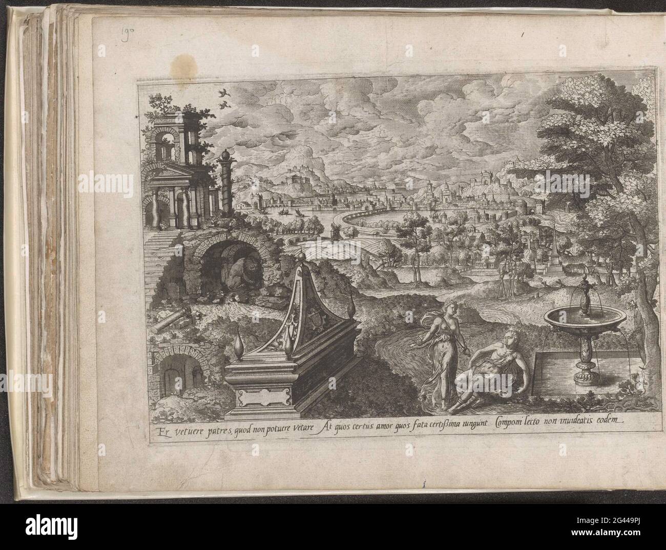 Pyramus and Thisbe; Metamorphoses from Ovid. The deceased Pyramus is ...
