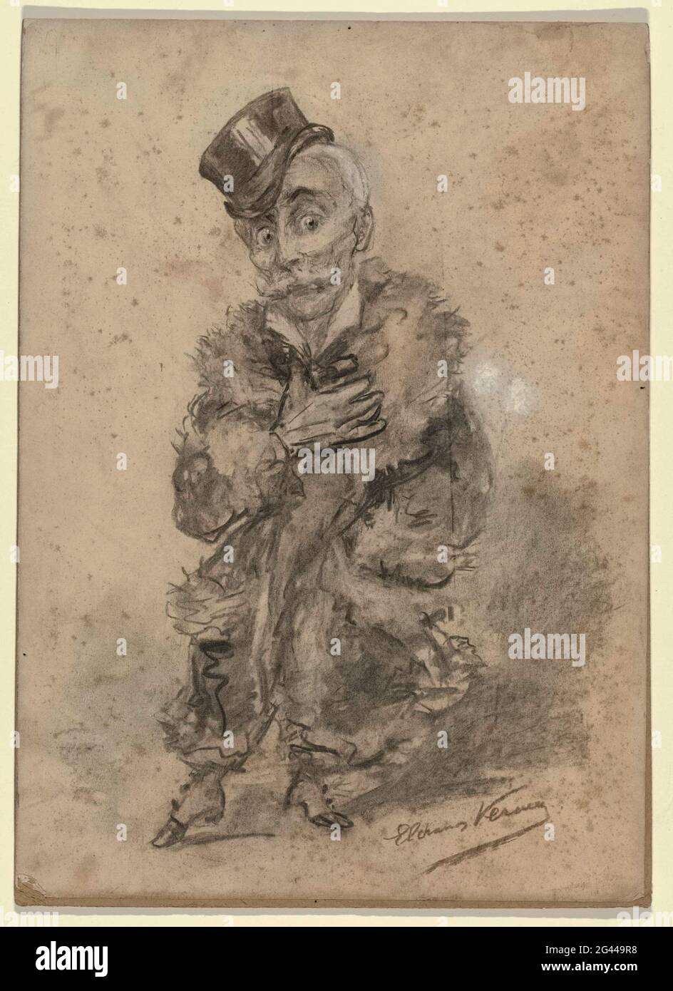 Caricature portrait of Jan Gerard Smits. Caricature portrait of the ...