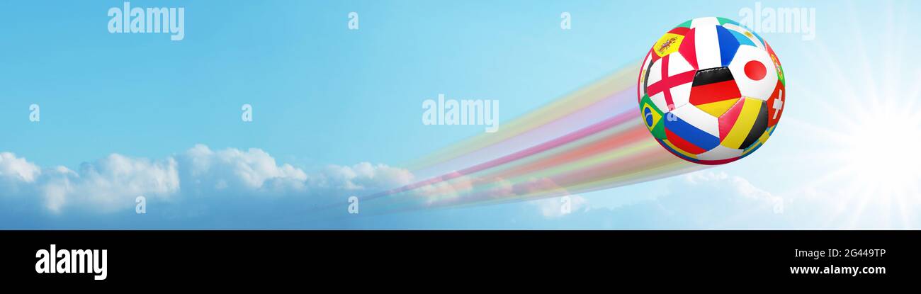 Soccer ball on green playground. Soccer concept Stock Photo - Alamy