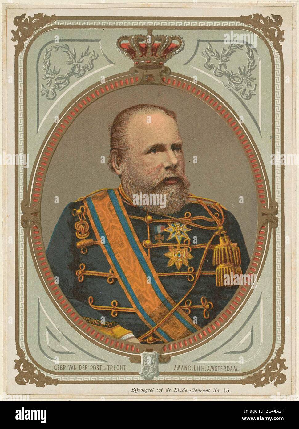 Portrait of Willem III, King of the Netherlands. Portrait of Willem III ...