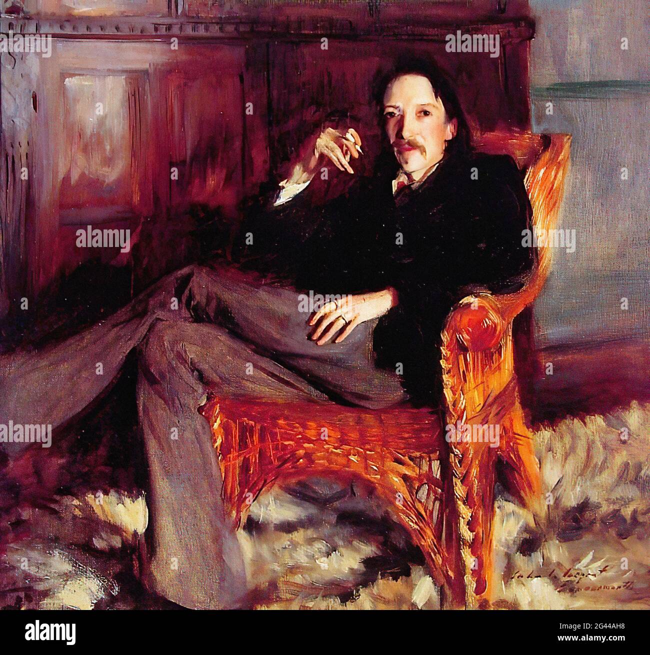 John Singer Sargent - Robert Louis Stevenson 1887 Stock Photo - Alamy