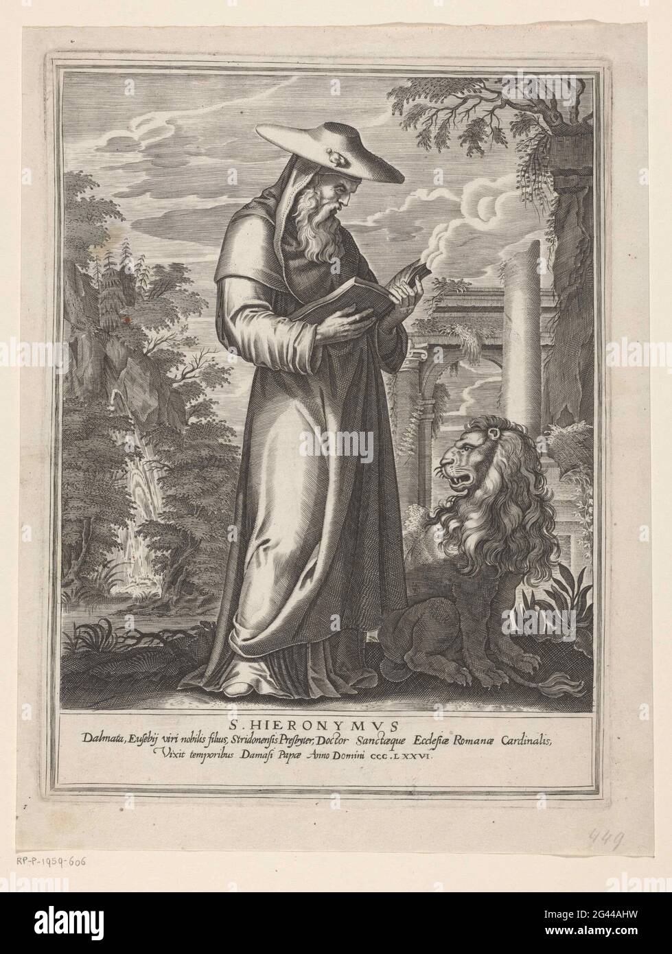 Holy Hieronymus; S. Hieronymus. Saint Hieronymus, dressed as cardinal ...