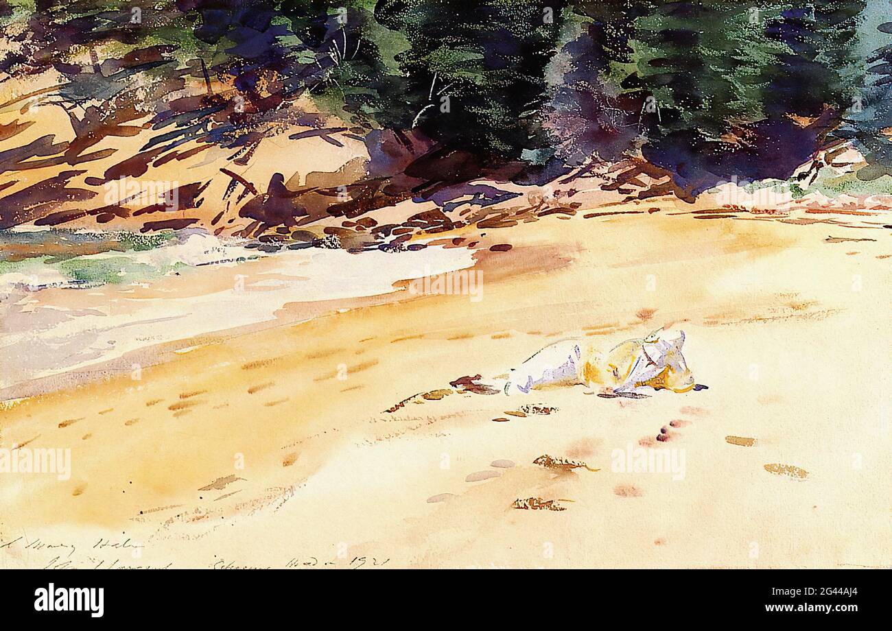 John Singer Sargent - Sand Beach Schooner Head Maine 1921 Stock Photo ...