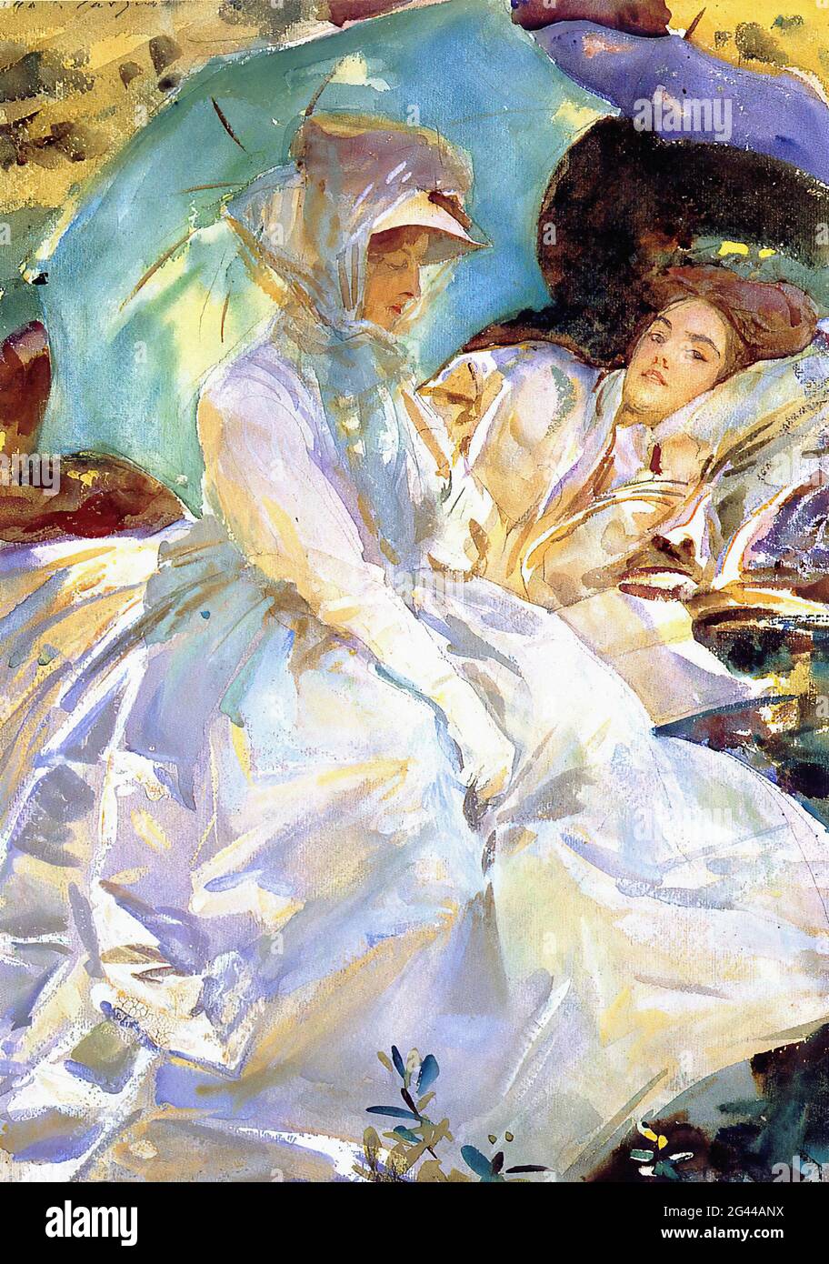John Singer Sargent - Simplon Pass Reading 1911 Stock Photo - Alamy