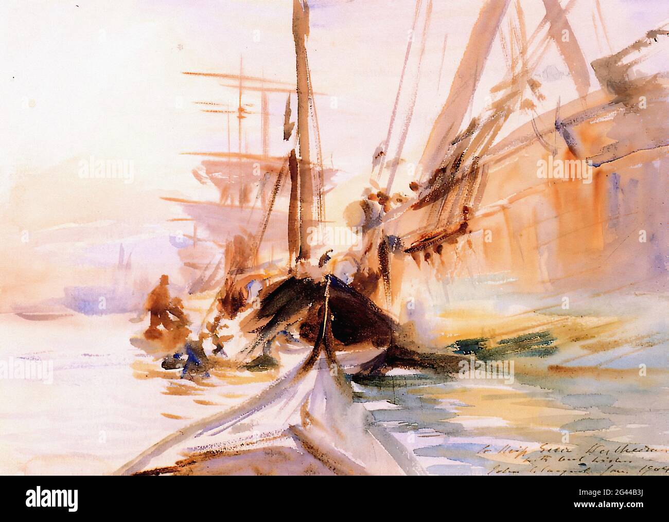 John Singer Sargent - Unloading Boats Venice 1904 Stock Photo - Alamy