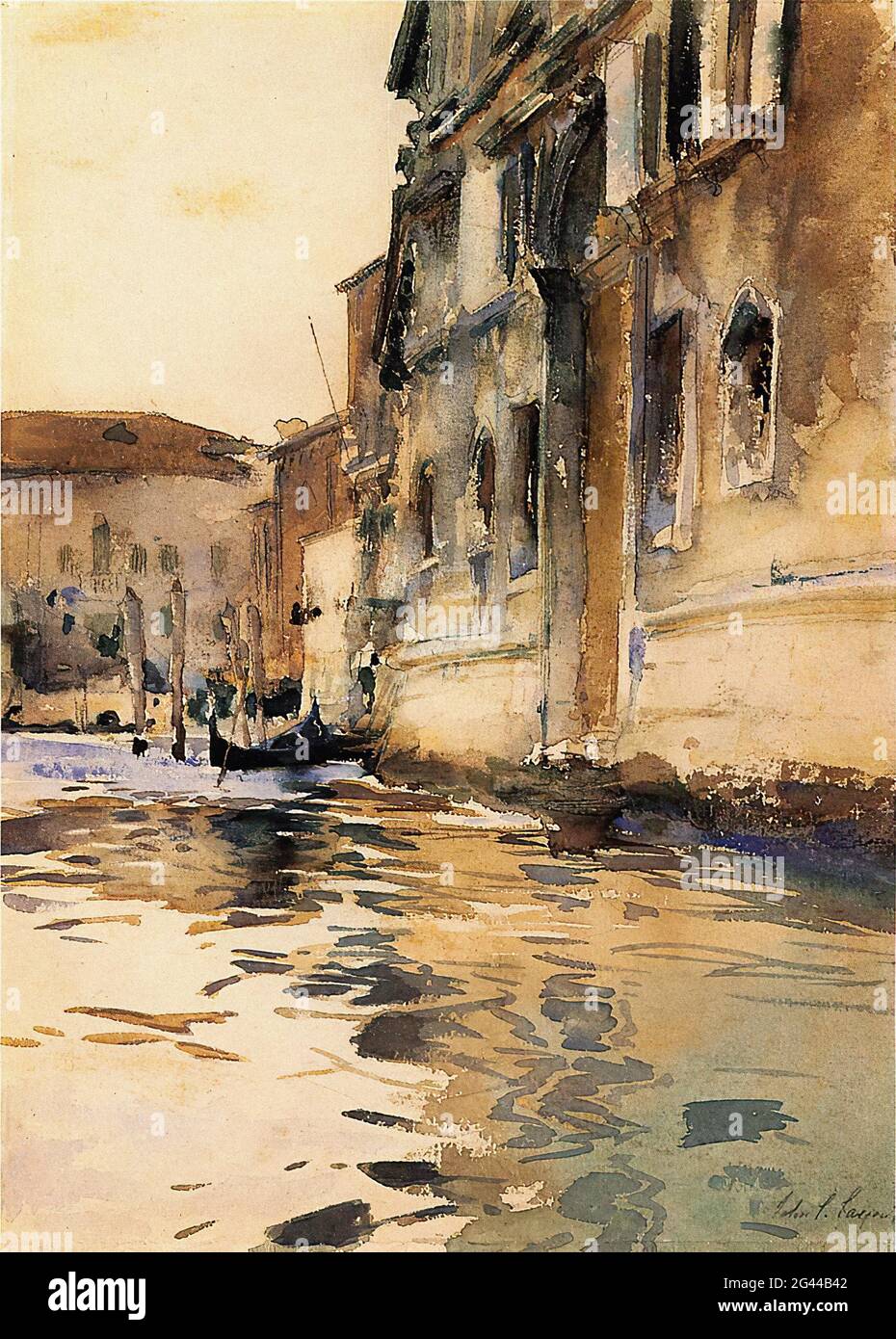 John Singer Sargent - Venetian Canal Palazzo Corner 1880 Stock Photo - Alamy