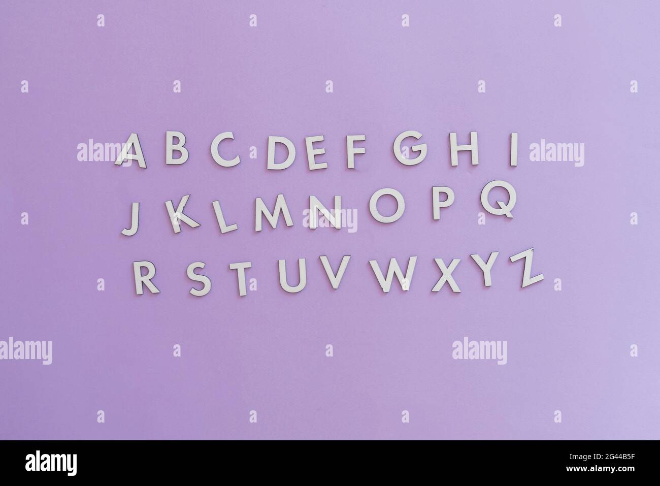 simple cut out letters of english alphabet flat lay Stock Photo - Alamy