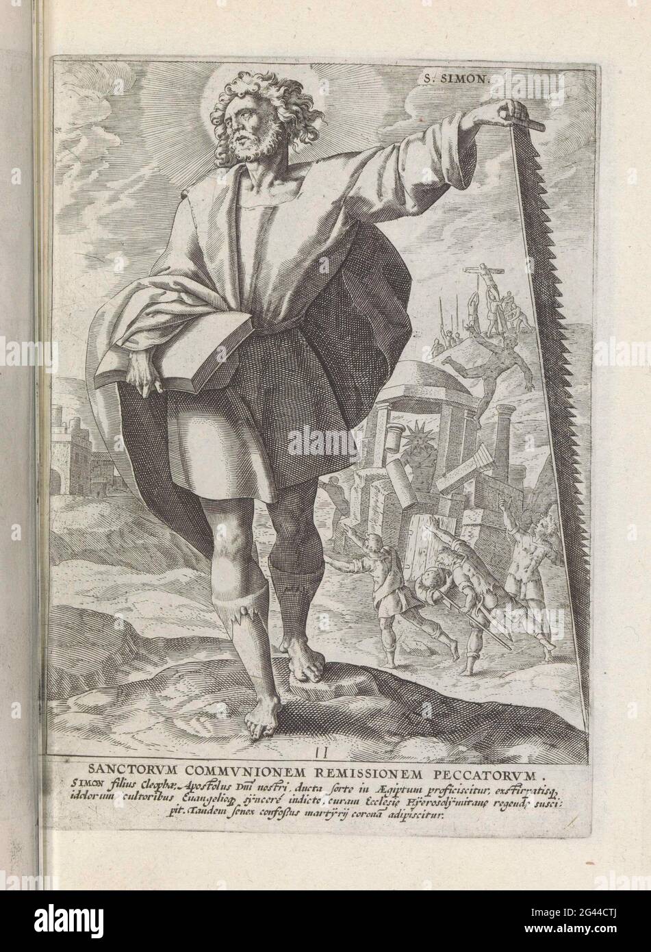 Simon Zelotes; Christ and the apostles; Thesaurus Novi Testamenti ...