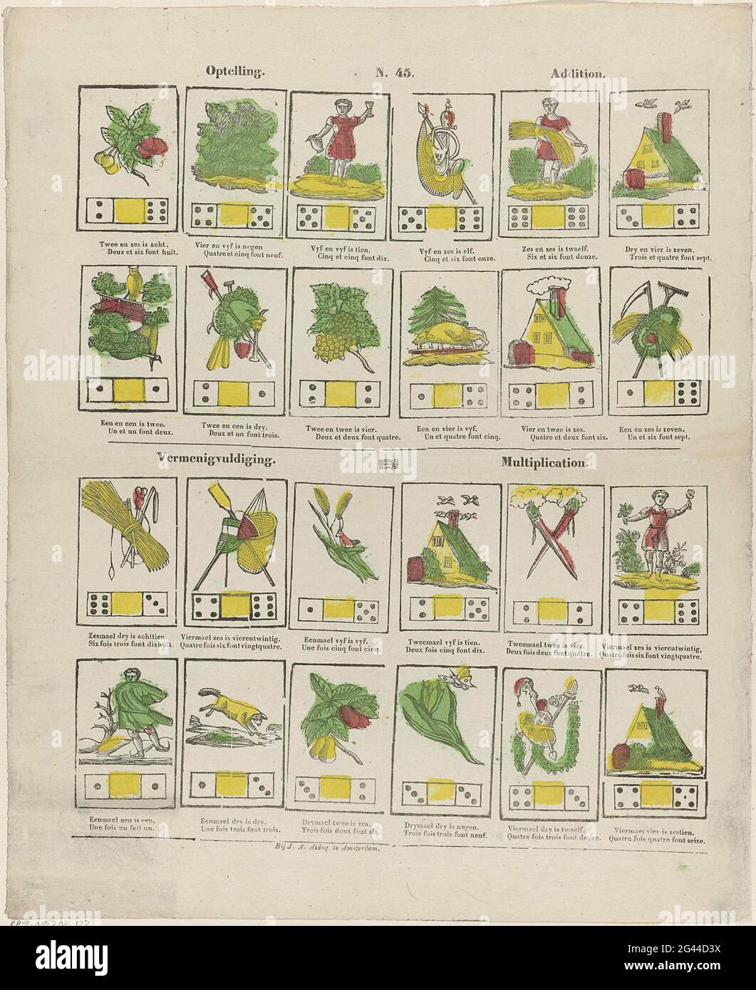 Addition / Addition / multiplication / multiplication. Leaf with 24 ...