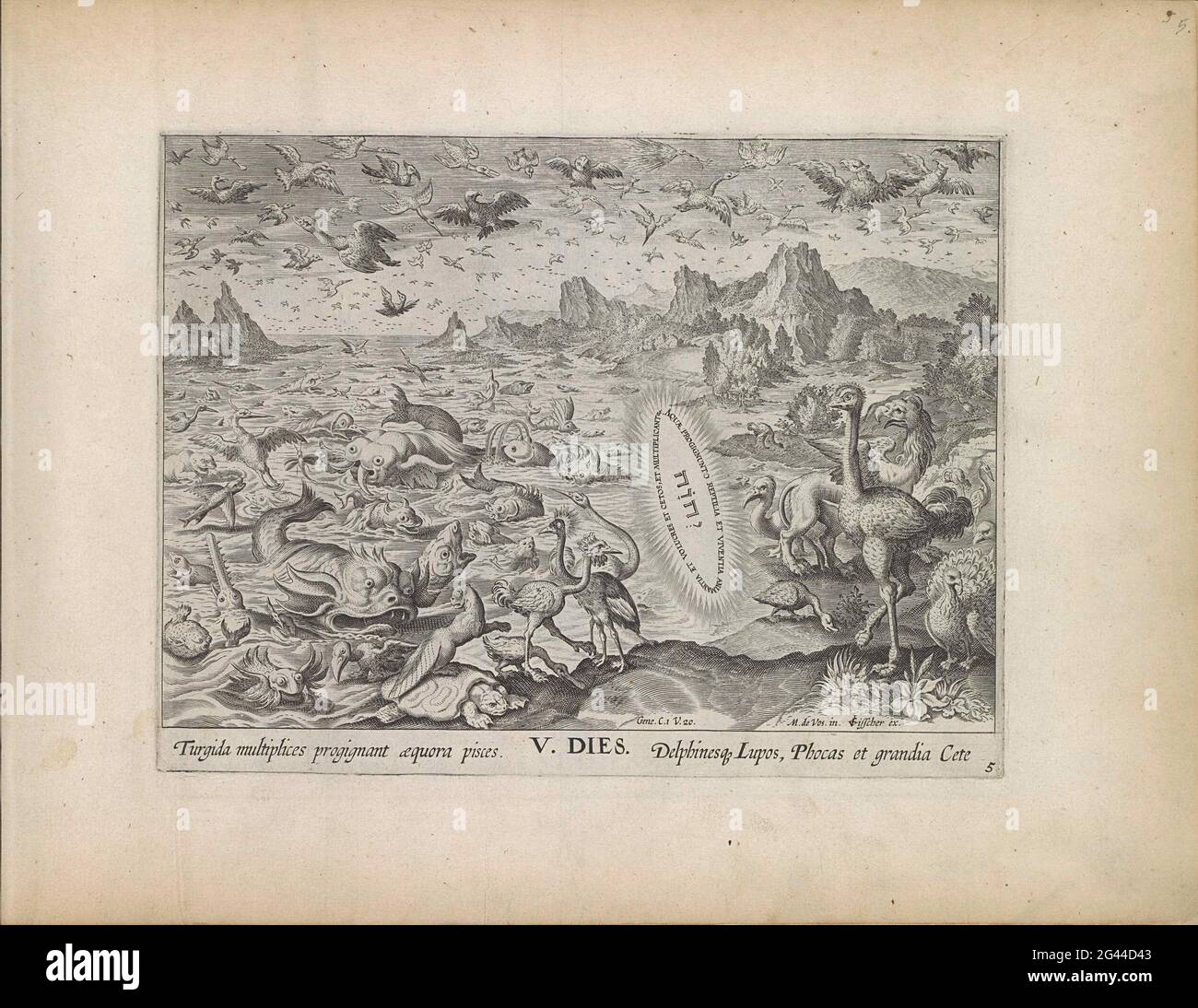 Fifth creation day: creation of the animals; Creation of the world ...