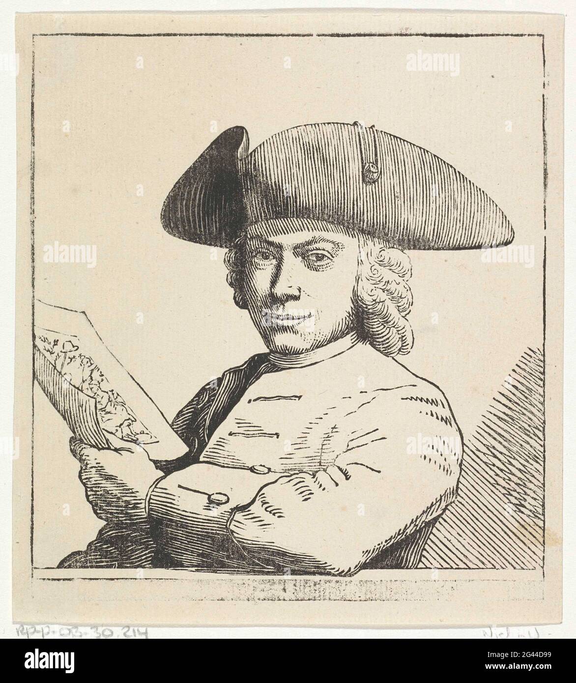 Self-portrait of cornelis van Noorde Stock Photo - Alamy