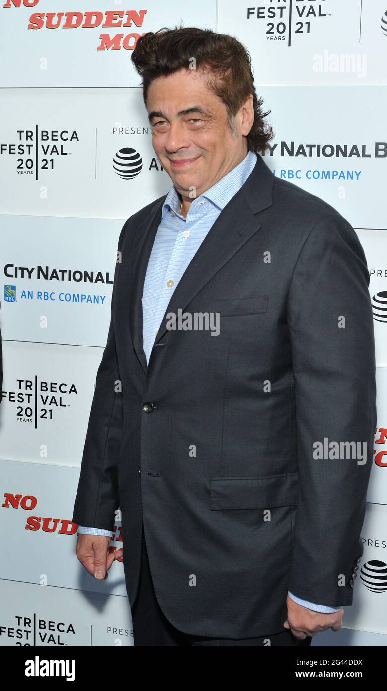 Benicio del Toro attends the world premiere of No Sudden Move at the ...