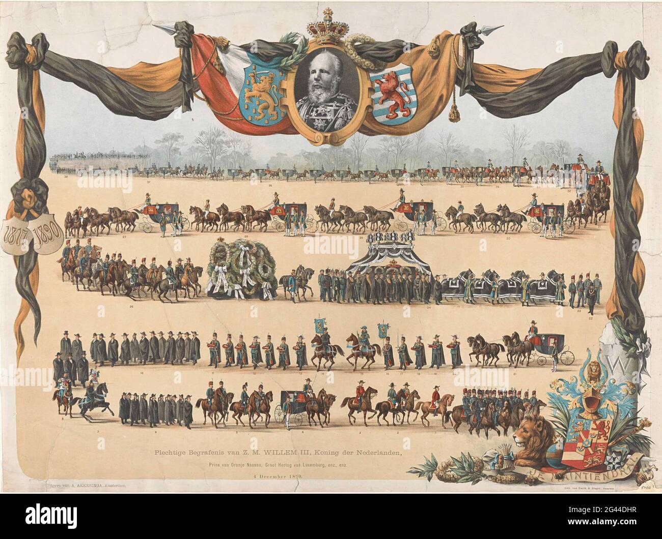 Solemn funeral of Z.M. Willem III, King of the Netherlands ...
