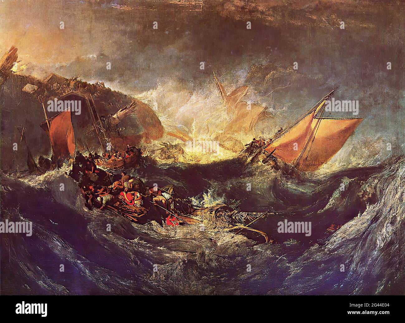 Joseph Mallord William Turner - Wreck Transport Ship 1810 Stock Photo ...