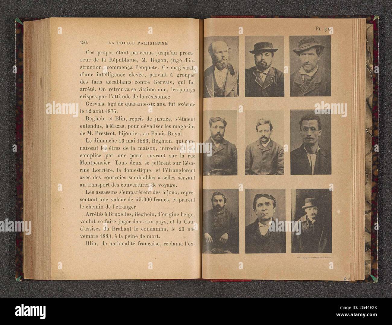 Nine portraits of unknown men, presumably criminals Stock Photo - Alamy