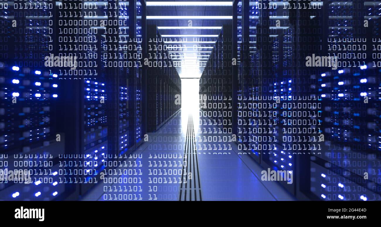 Data Center Computer Racks In Network Security Server Room ...