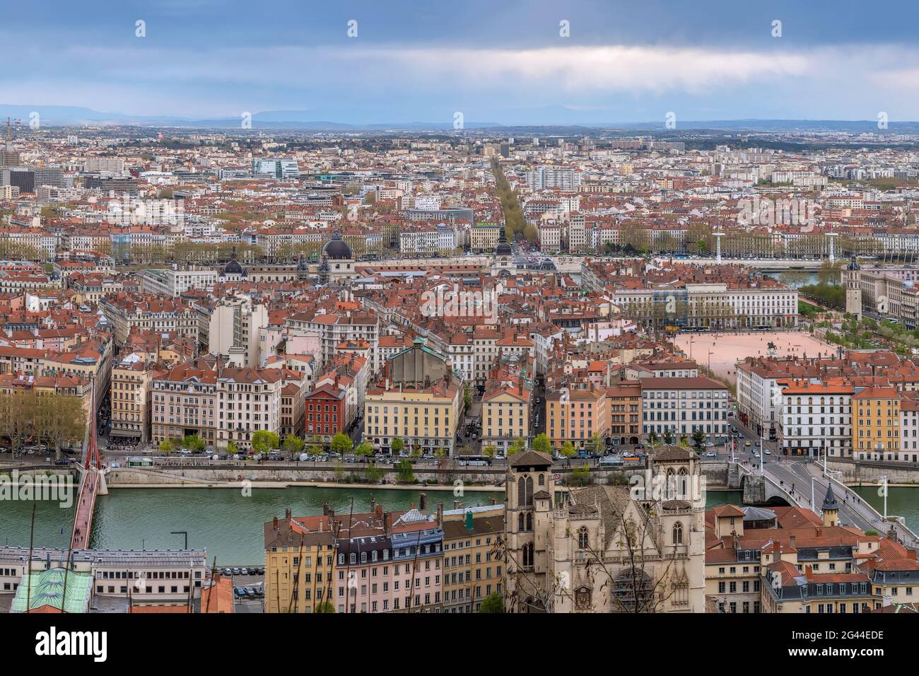 Lyon aerial hi-res stock photography and images - Alamy