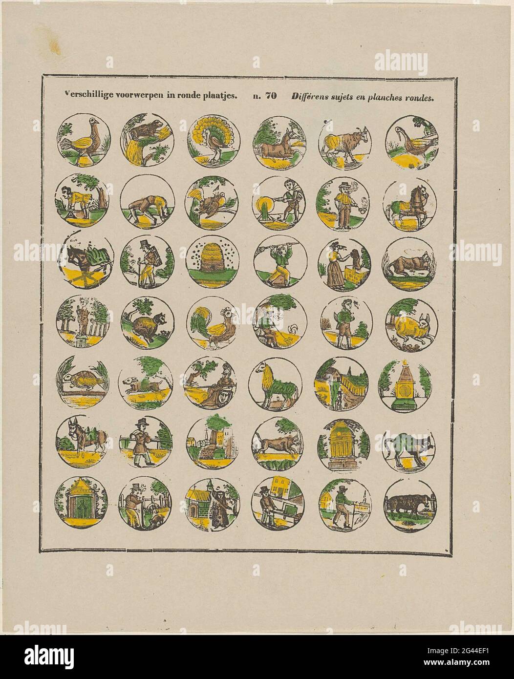 Different objects in round pictures / différens Sujets and planches ...