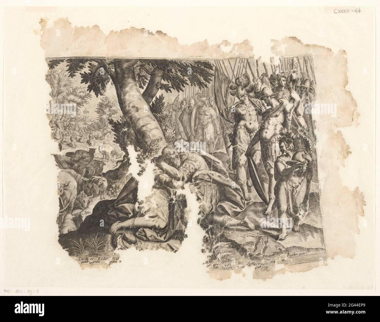 Reconciliation from Jakob and Esau. The Esau and Jacob brothers embrace ...