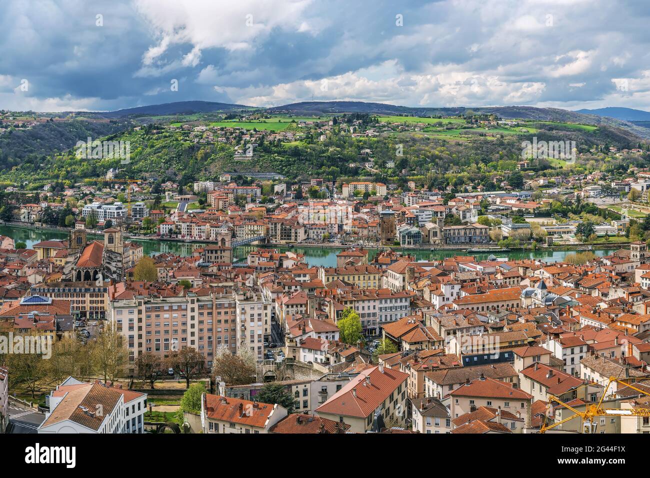 An aerial view of Vienne, France Stock Photo - Alamy