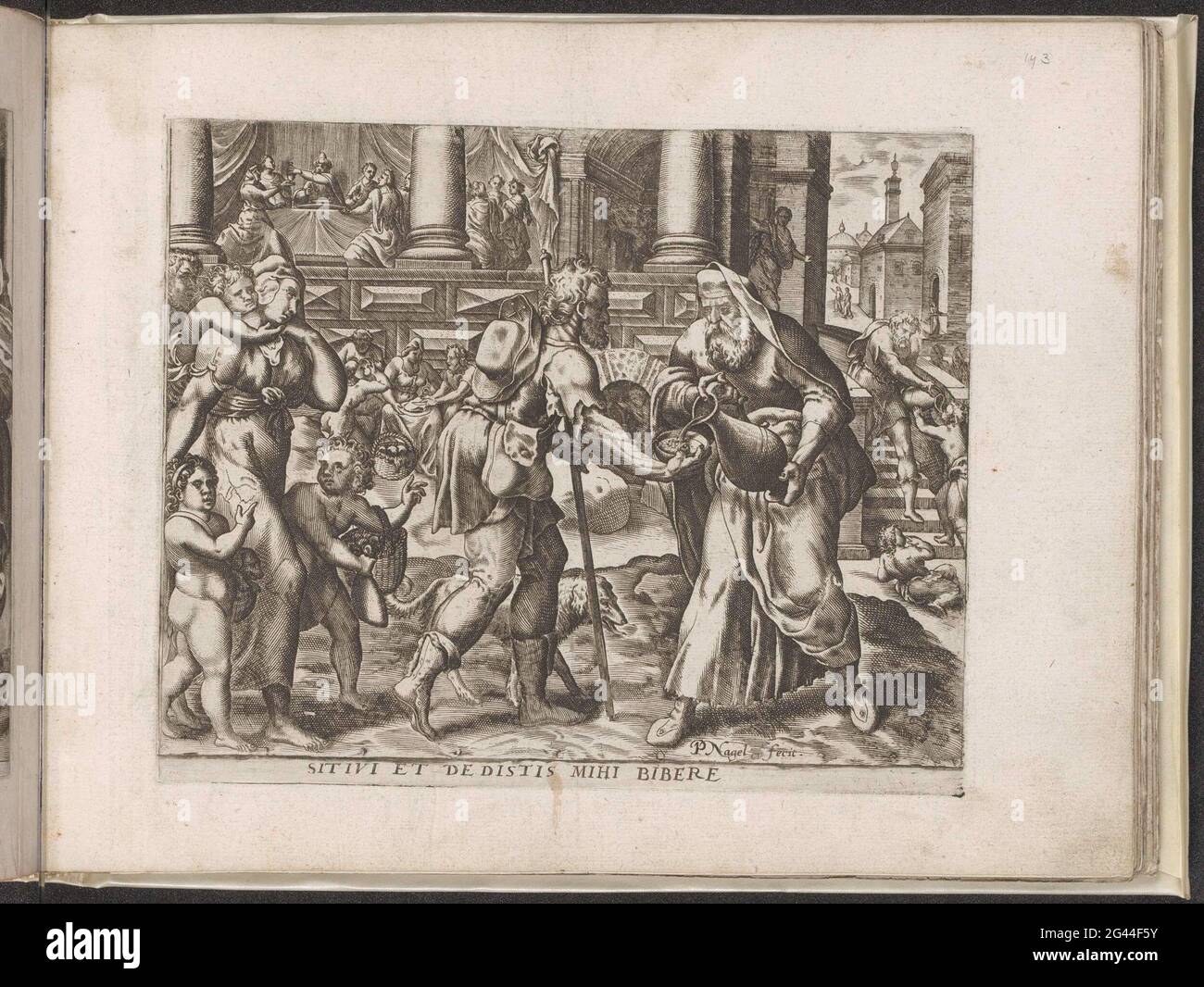 Give thirsty drinking; Working of mercy. A man pours water from a jug ...