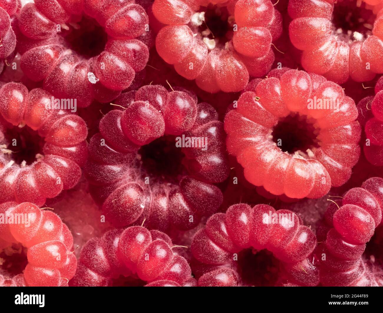 Raspberries top view hi-res stock photography and images - Alamy