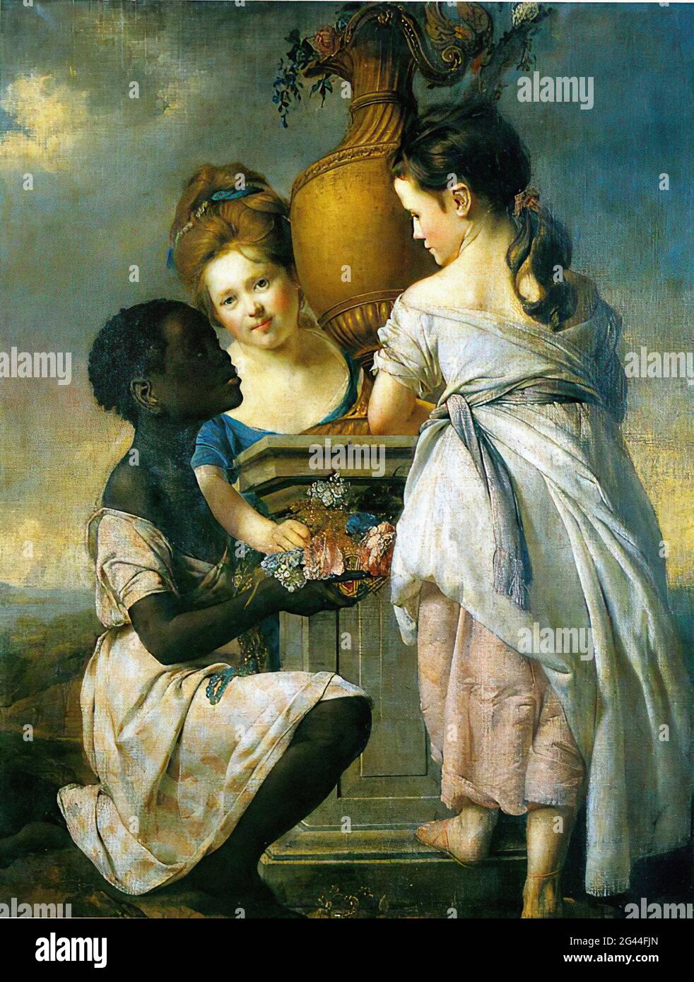 Joseph Wright of Derby (1734-1797) - Conversation Between Girls Two ...