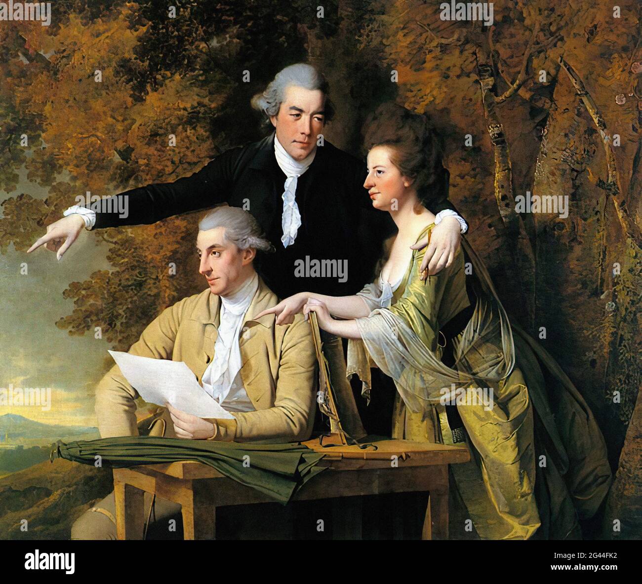 Joseph Wright of Derby (1734-1797) - D Ewes Coke His Wife Hannah Daniel ...