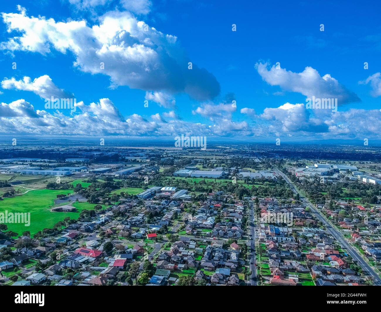 Melbourne cbd city skyline drone hi-res stock photography and images ...
