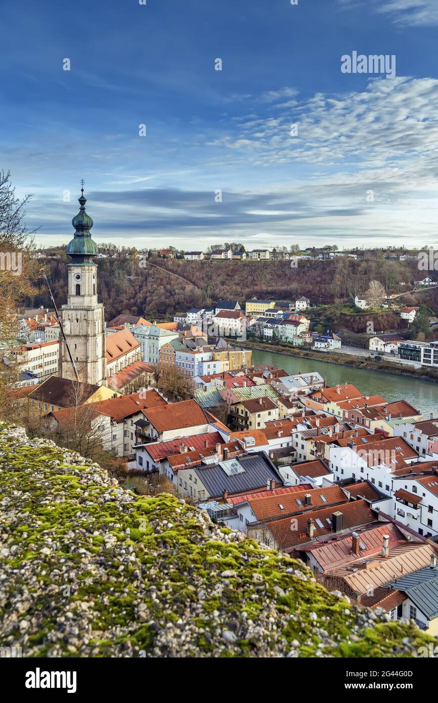 Burghausen castle aerial hi-res stock photography and images - Alamy
